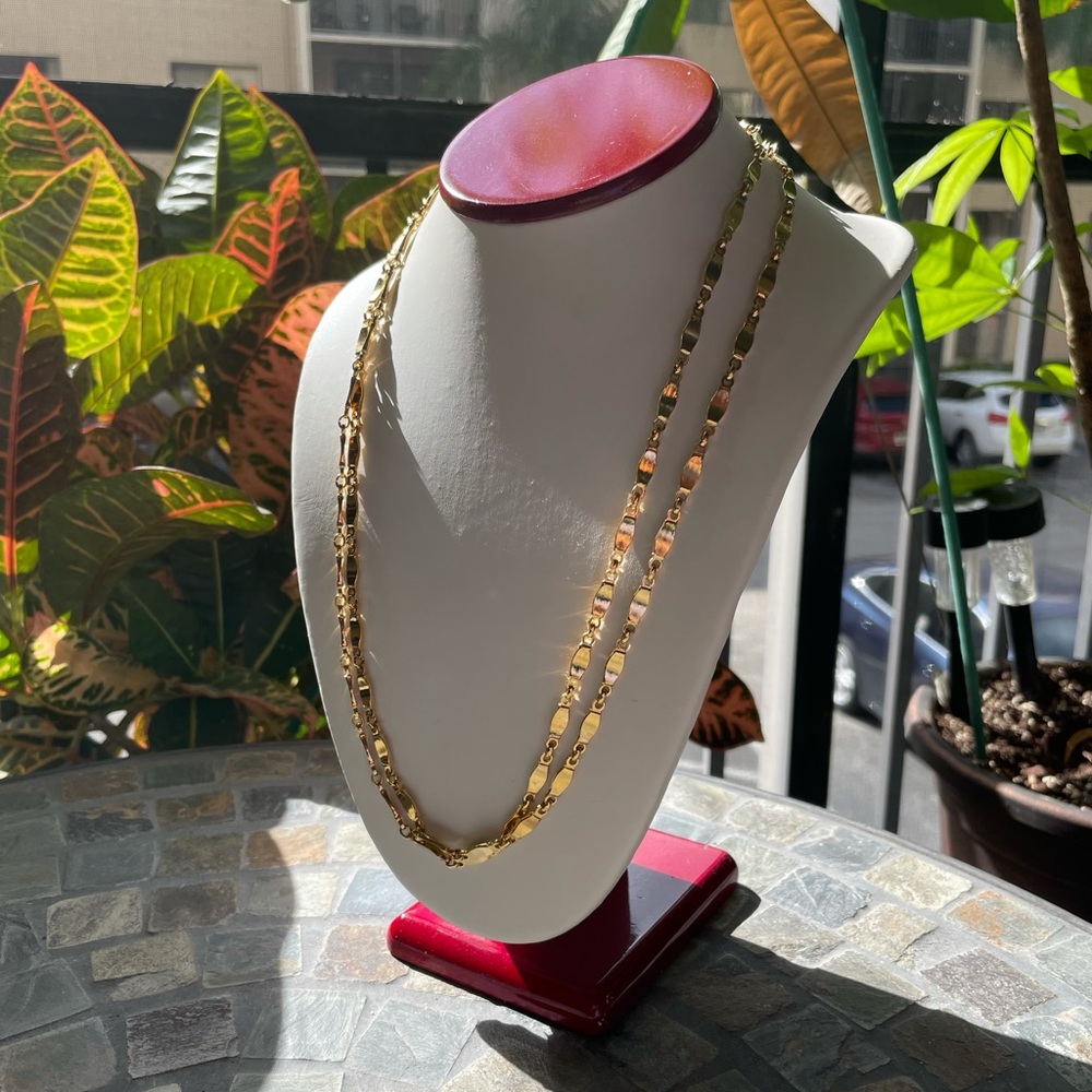 Vintage 1980 Monet 14k Gold Plated Necklace - Gem